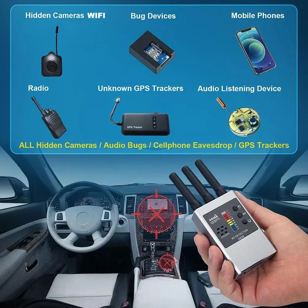 Jual ATTESTATION Detector RF Signal GPS WIFI Spy Camera 10 Levels Alarm ...