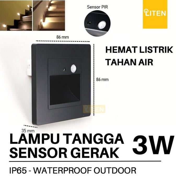 Jual Lampu Tangga Sensor Gerak Otomatis 3w / LED Step light 3 watt ...