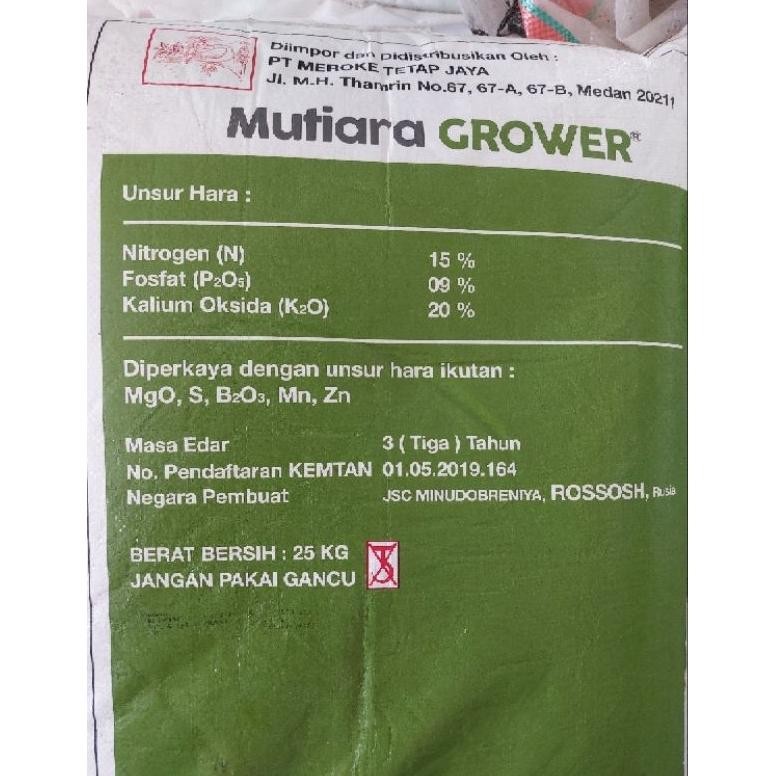 Jual PUPUK NPK GROWER 15-09-20+TE KEMASAN PABRIK 50 KG DAN 25 KG | Shopee Indonesia