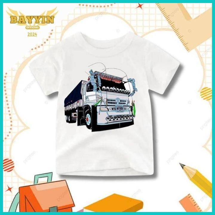 Jual Ori Kaos Anak Custom Nama Combed 30S Gambar Kartun Truk Baru Untuk Anak Dan Hadiah Anak ...