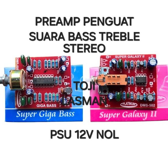 Jual KIT PCB MODUL PREAMP PENGUAT SUARA BASS TREBLE VOKAL GIGABASS ...