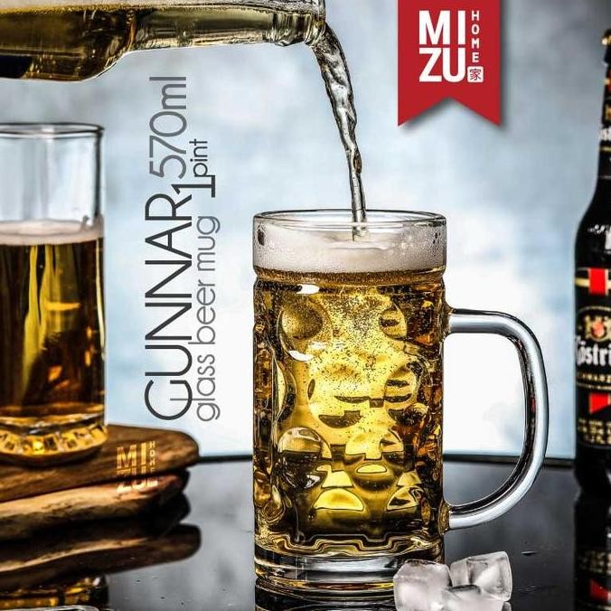 Jual Original MIZU GUNNAR Gelas Bir Jumbo 1 Pint - Beer Mug Kaca Besar ...