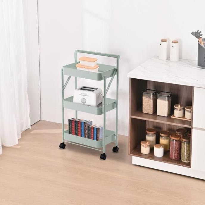 Jual Azko Stora Rak Troli Lipat 3 Tingkat Tempat Penyimpanan ...