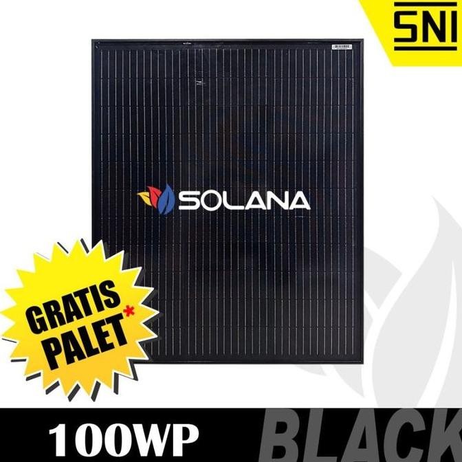 Jual SOLANA SOLAR CELL/PANEL SURYA BLACK MONOCRYSTALLINE 12V 100WP ...