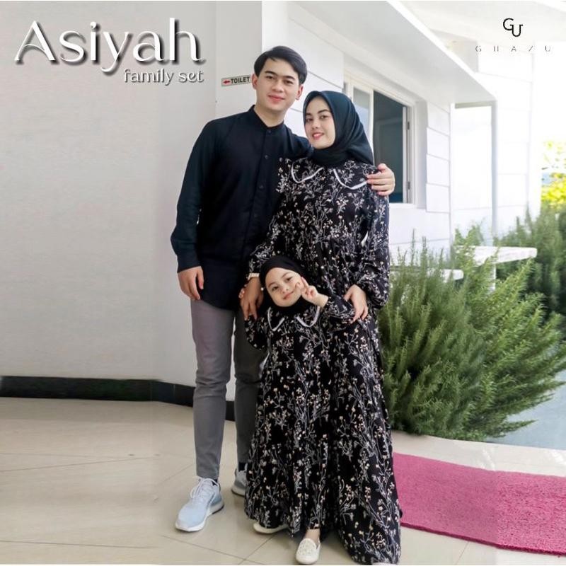 Jual Bsh Ghazu Asiyah Family Set Baju Couple Keluarga Dress Lebaran ...