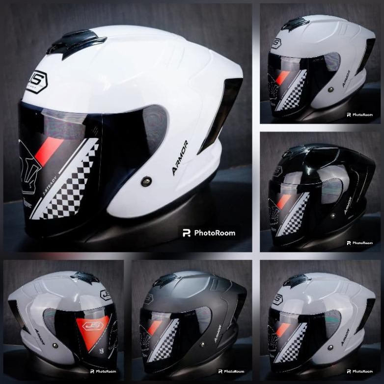 Jual Helm Armorhalf Face Solid Sni Warna Putih Model Kekinian / Helm ...