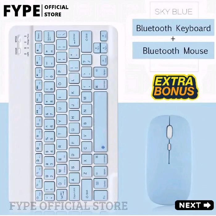 Jual GX Keyboard Mouse Bluetooth Wireless USB Office Silent Click Tipis ...