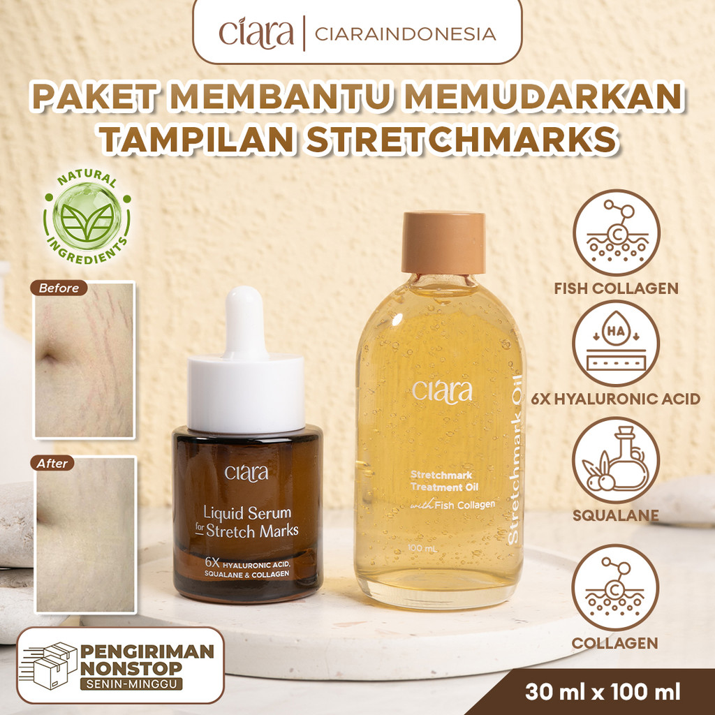 Jual Ciara Stretchmarks Treatment Oil X Stretchmarks Serum Membantu ...