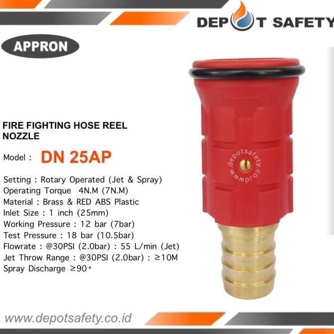 Jual Fire Hose Reel Nozzle Appron Dn 25Ap - Jet & Spray Co | Shopee ...