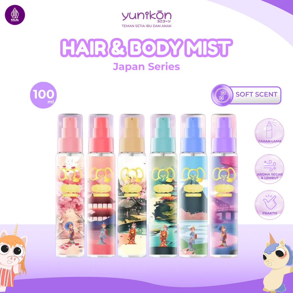 Jual Yunikon Hair & Body Mist 100ml parfum mist wanita semua varian ...
