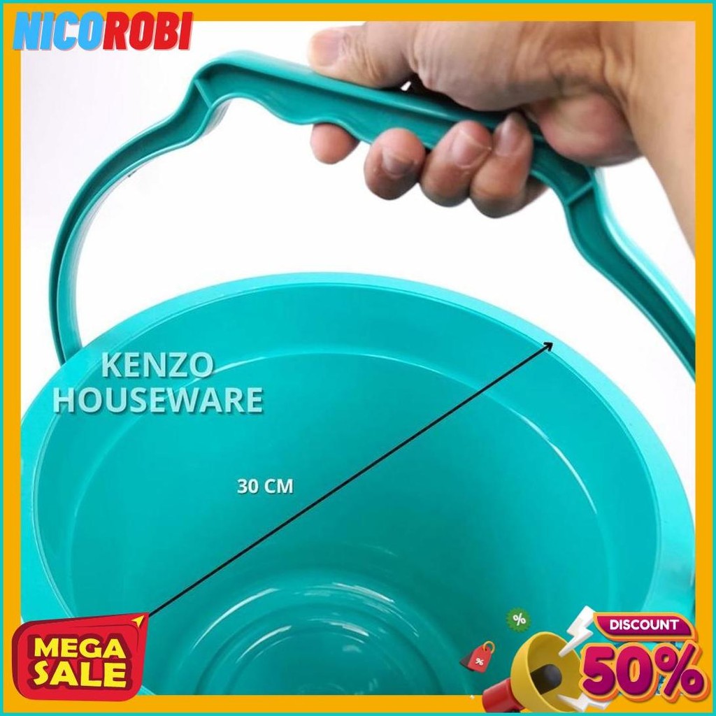 Jual Cod Ember Air Plastik 4 Galon 15 Liter Dengan Tutup Ember Mandi ...