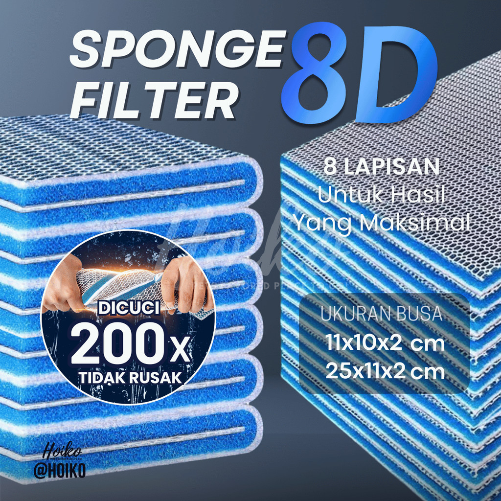 Jual Magic Busa 8D Nano Honeycomb Bio Sponge Aquarium Media Spon Filter ...