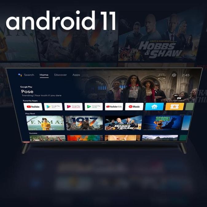 Jual Changhong 43 Inch Newest Android 11 Frameless Smart Tv Digital Led ...