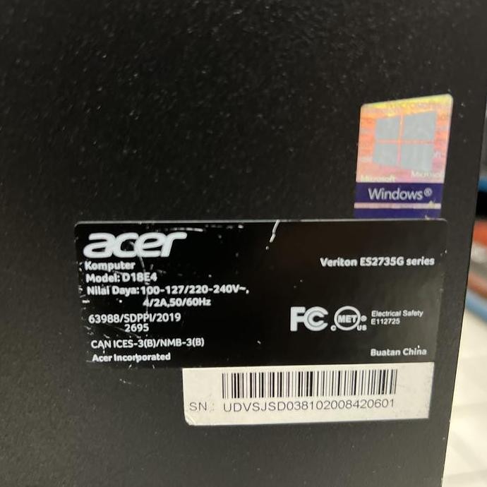 Jual Cpu Acer Mini Tower Intel Core I5 9400 2.90Ghz Ddr4 16Gb Hdd 1Tb ...