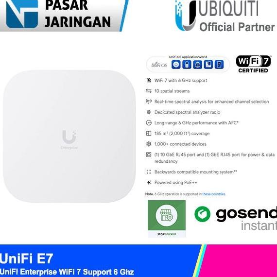 Jual HARGA DISC - UBIQUITI Unifi E7 Enterprise Wifi 7 Support 6 GHz ...