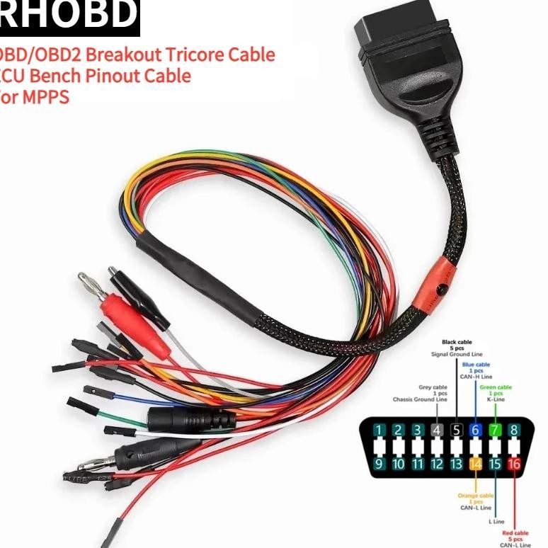 Jual NEW OBD OBD2 Diagnostic Adapter MPPSV18 Breakout Tricore Cable ECU ...