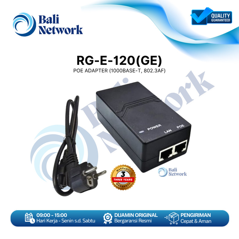 Jual RG-E-120(GE) RUIJIE REYEE RG-E-120GE 802.3AF STANDARD POE ADAPTER ...