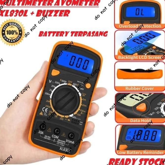 Jual new !!! Multimeter XL830L Multitester Avometer Digital + Buzzer XL ...