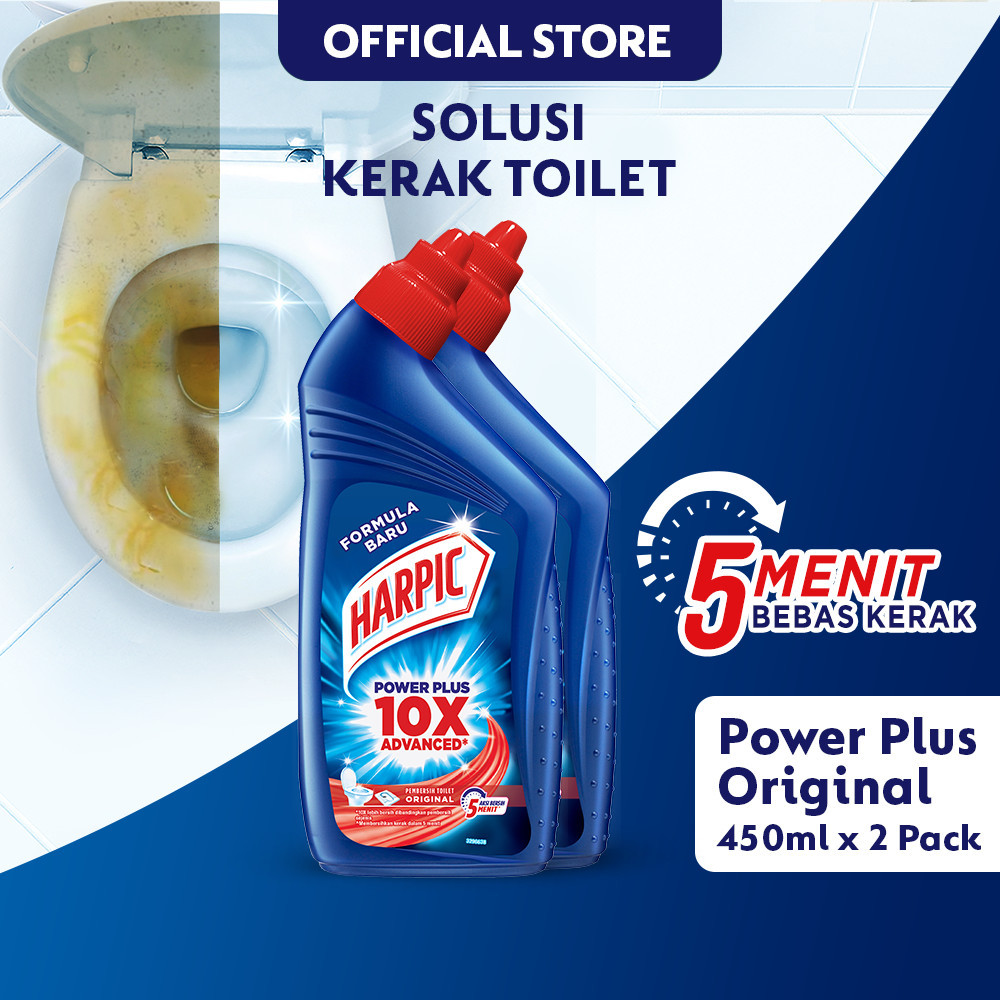 Jual Harpic Power Plus Original 450ml Bottle x 2 - [Pembersih Toilet] | Shopee Indonesia