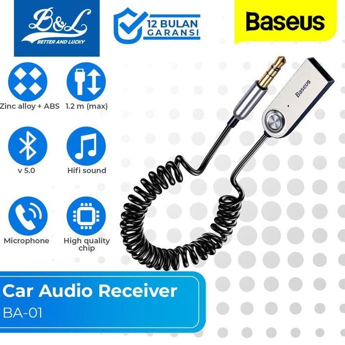 Jual Baseus Wireless Bluetooth Audio Receiver Car Adapter Aux | Shopee ...