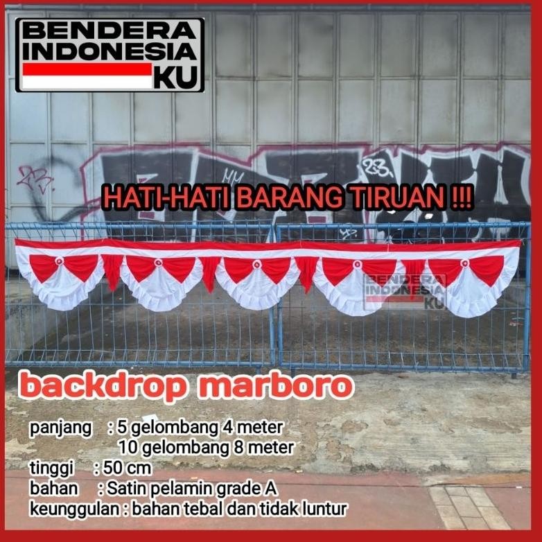 Jual Bendera Merah Putih Panjang Backdrop Merah Putih Premium | Shopee ...