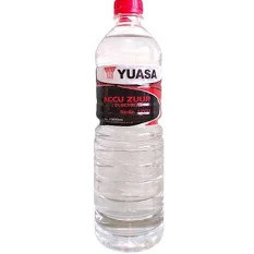 Jual Air Aki Yuasa Accu Zuur 1 Liter Original / Air Aki warna merah ...