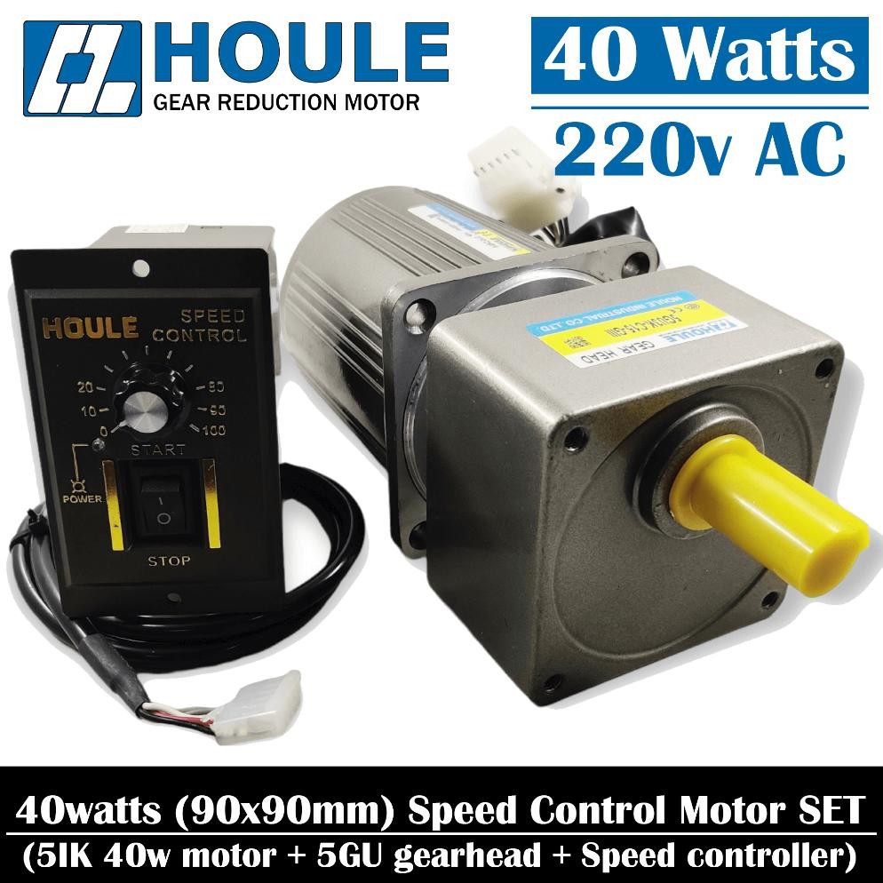 Jual Houle Motor 40W 220v AC 5IK Variable Speed Control Motor Gearbox ...