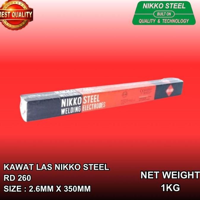 Jual Kawat Las Listrik Nikko Steel RD 260 2.6mmx350mm (kemasan isi 1 kg) | Shopee Indonesia