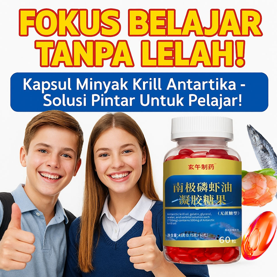 Jual [Nilai Ujian Naik] Kapsul Minyak Krill Antartika/Minyak Udang ...