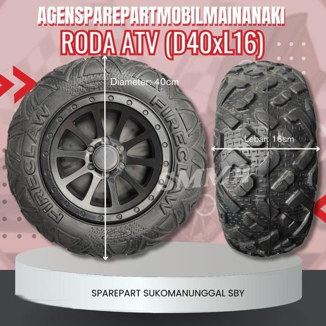 Jual Ban Roda Mobil Mainan Aki Full Karet Ukuran 40Cmx16Cm Type Besar ...