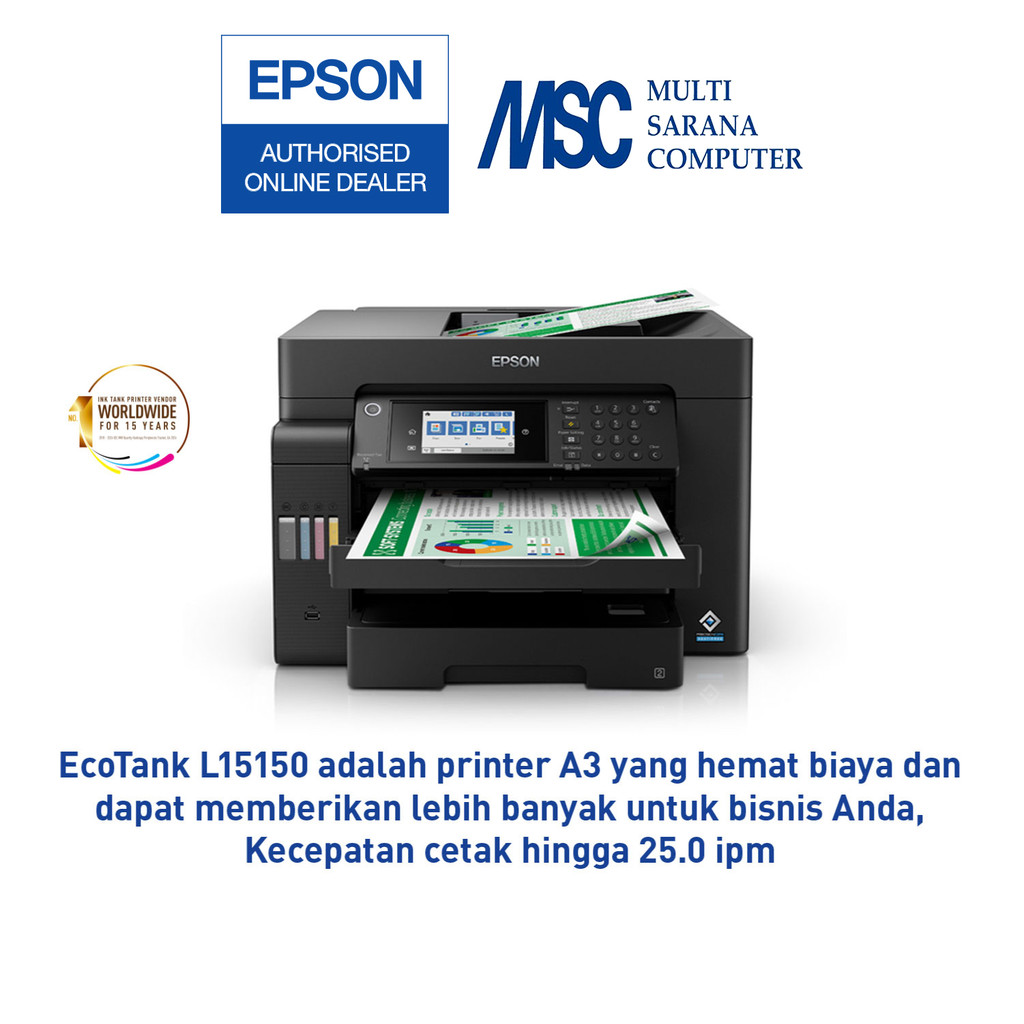 Jual EPSON Printer L15150 L-15150 L 15150 A3 Duplex Pigment Print Scan ...