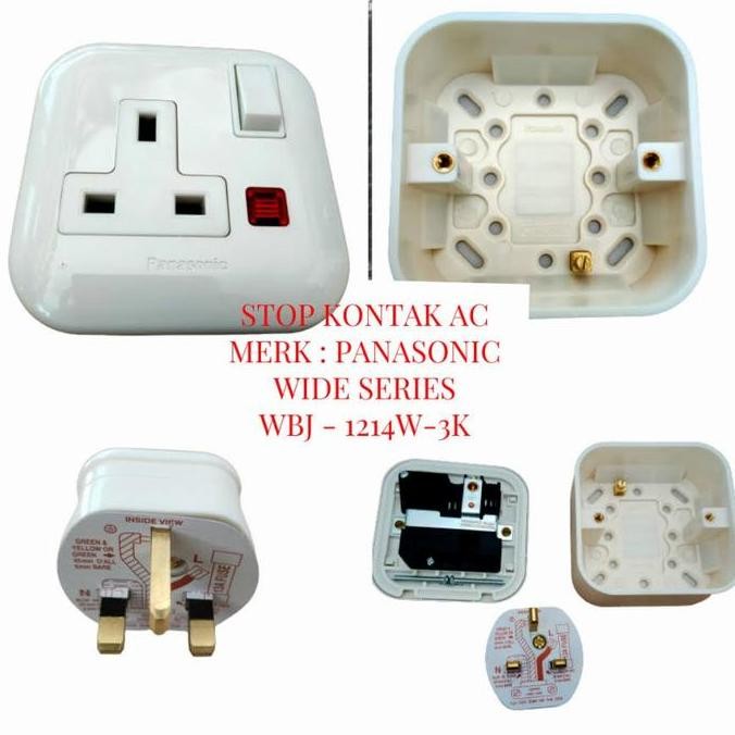 Jual Panasonic Stop Kontak Ac Set Wbj1214W Steker Ac Wej9111W Inbow ...