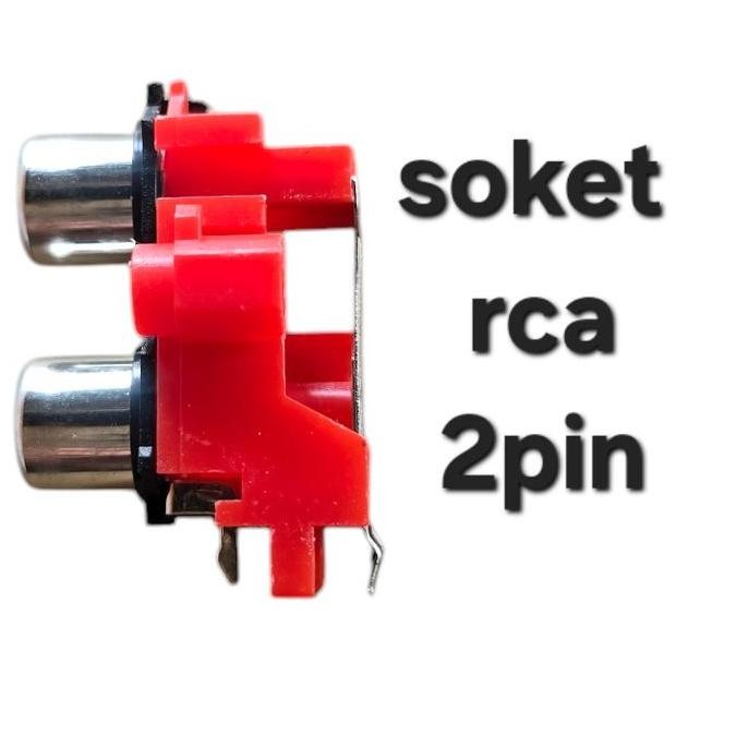 Jual SOKET RCA 2PIN TEMPEL PCB TANCAP PUTIH MERAH SUARA TERMINAL SOCKET ...
