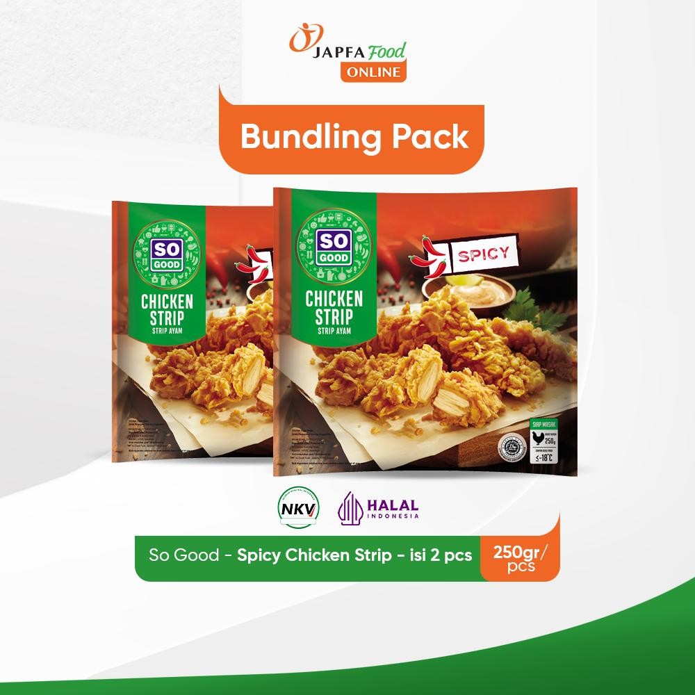 Jual So Good Spicy Chicken Strip 250gr - Isi 2 pack | Shopee Indonesia