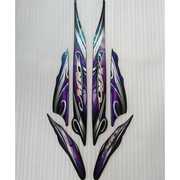 Jual GE Lis Sticker Striping Yamaha Mio 2010 2011 Hitam Motif Ungu Asli ...