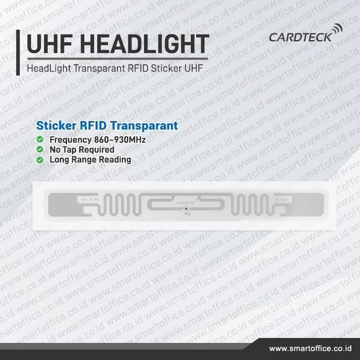 Jual Uhf Sticker Headlight Transparant Electrostatic Rfid Sticker Label ...