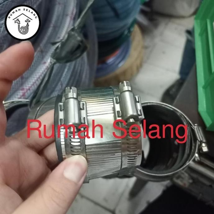 Jual TERBARU KLEM COUPLING CAST IRON CIP BESI PVC 1 1/2 INCH / KLEM ...