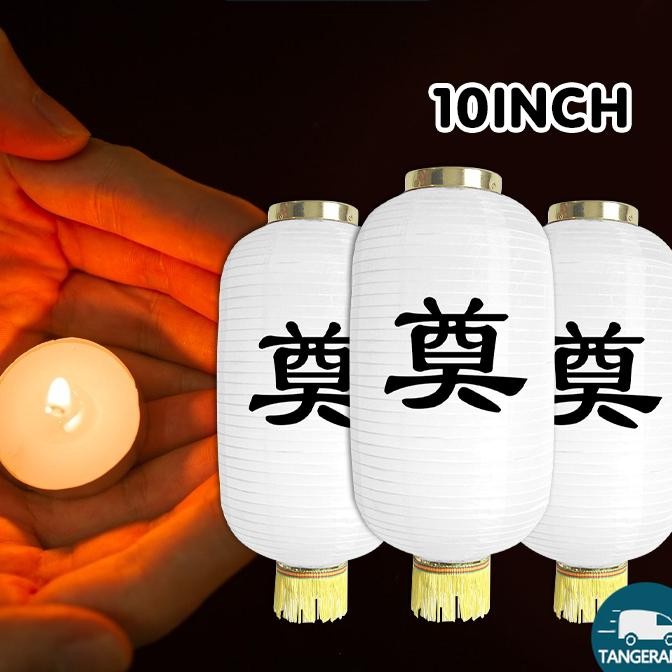 Jual 10 Inch Lampion Pemakaman Cina Bahan Kain Lampion Putih Lampion ...