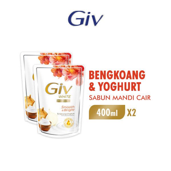 Jual Giv White Sabun Mandi Cair Bengkoang Pouch 400 ml x2 | Shopee ...