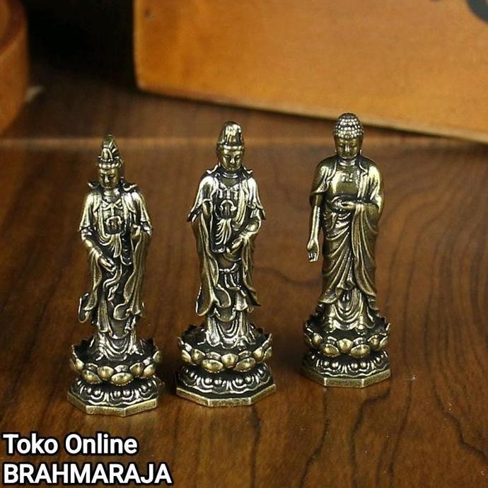 Jual Satu Set Patung Xi Fang San Sheng Buddha Amitabha Avalokitesvara ...