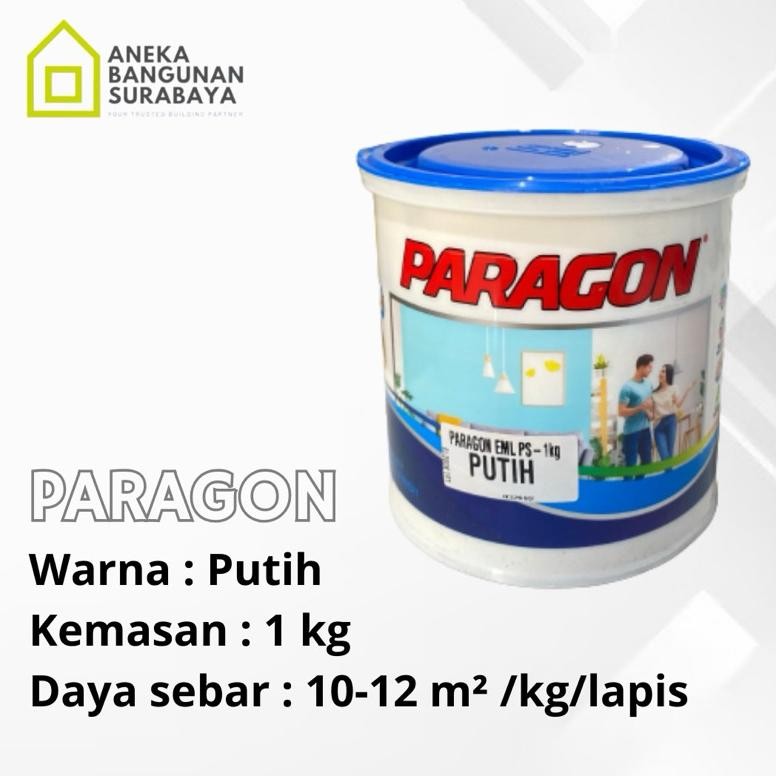 Jual New! Cat tembok Paragon Putih 1kg Cat interior dinding plafond ...