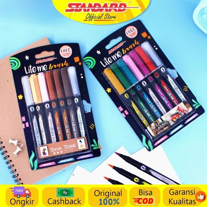 Jual Standard - Lite Me Brush Blister ( Brush Pen / Marker Lukis / Pena ...