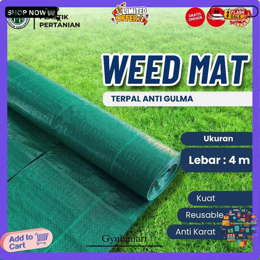 Jual Weedmat Lebar 4 Meter Control Terpal Green House Meteran Woven ...