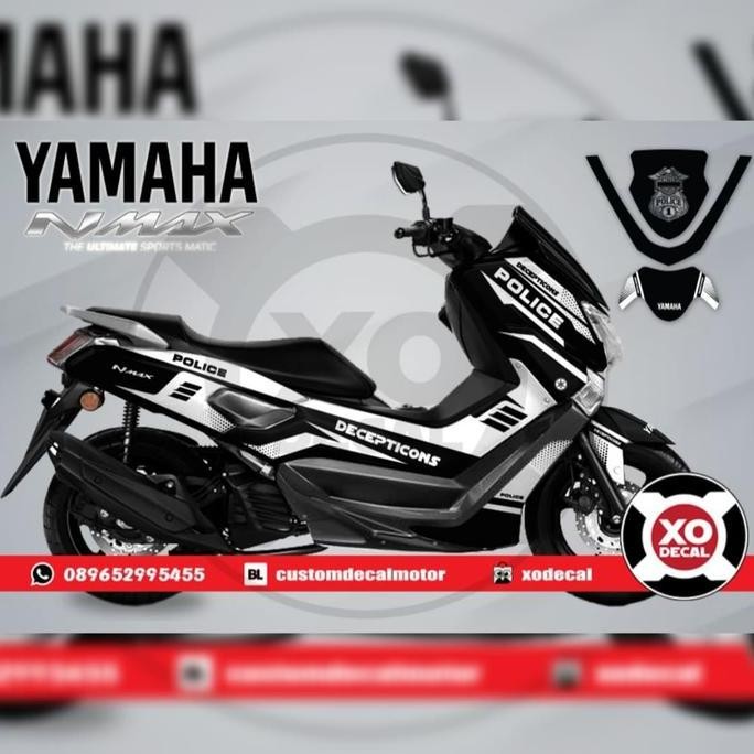 Jual * DECAL STICKER YAMAHA NMAX POLICE DECEPTICON DESIGN * | Shopee ...