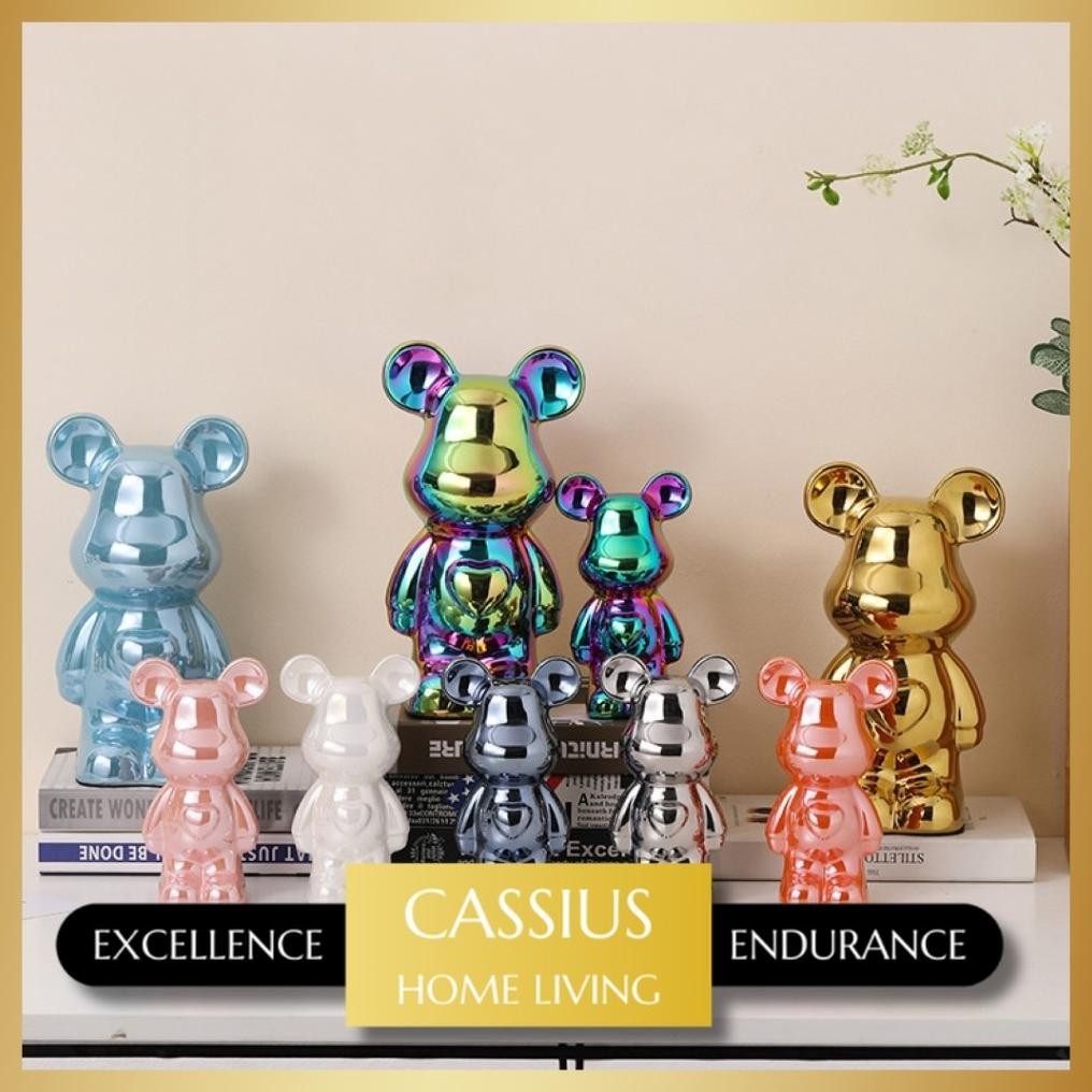 Jual Pajangan Patung Beruang Ornamen Dekorasi Hiasan Rumah Keramik Kaws ...