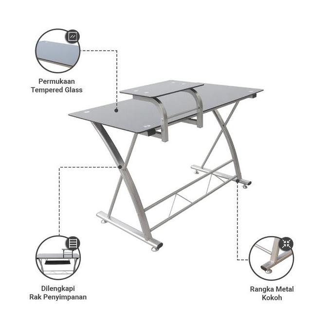 Jual New Product - Informa Hazel Meja Kantor - Hitam Meja Komputer ...