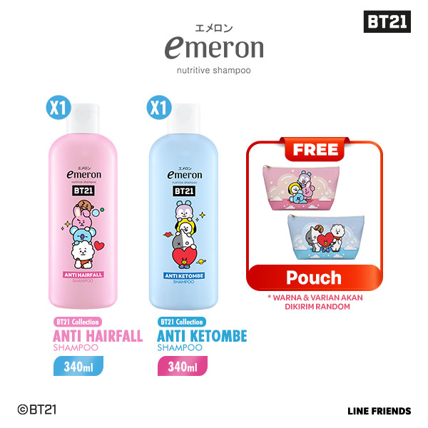 Jual Emeron Shampoo BT21 Shampoo Mix Variant Free Pouch BT21 | Shopee ...