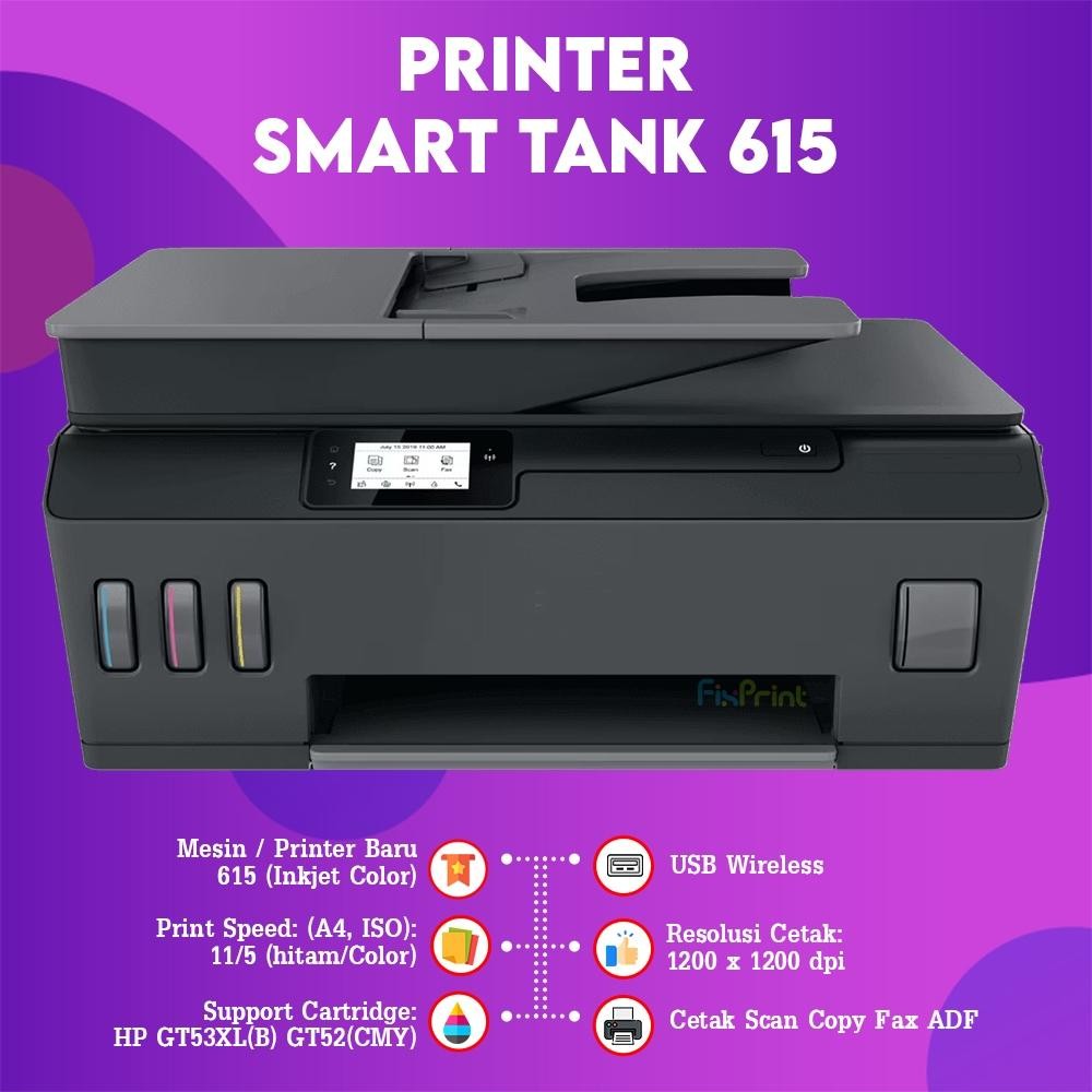 Jual Fixprint Printer Hp Smart Ink Tank 615 Wifi Print Scan Copy Fax ...