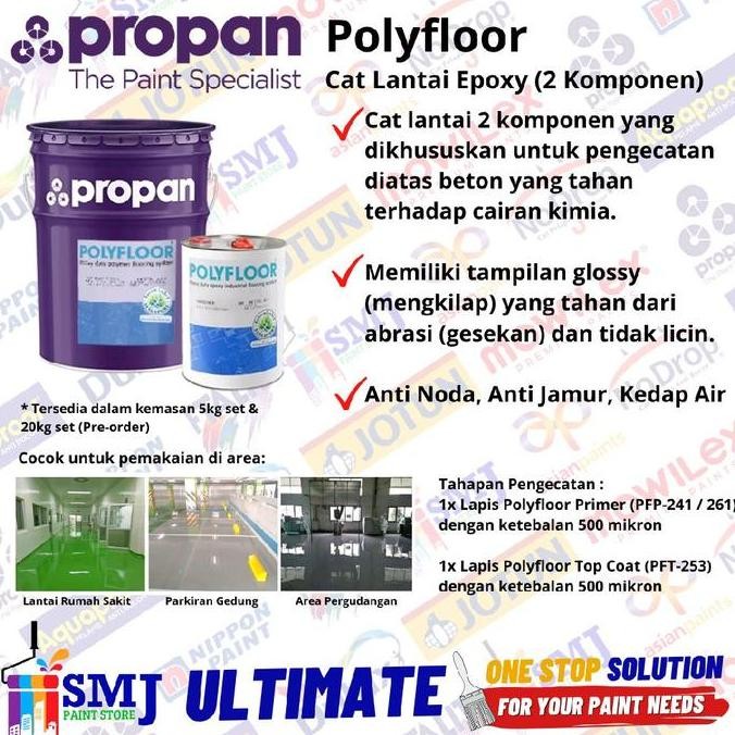 Jual Cat Dasar / Lantai PROPAN EPOXY POLYFLOOR PRIMER PFP 261 2K SB 5KG ...