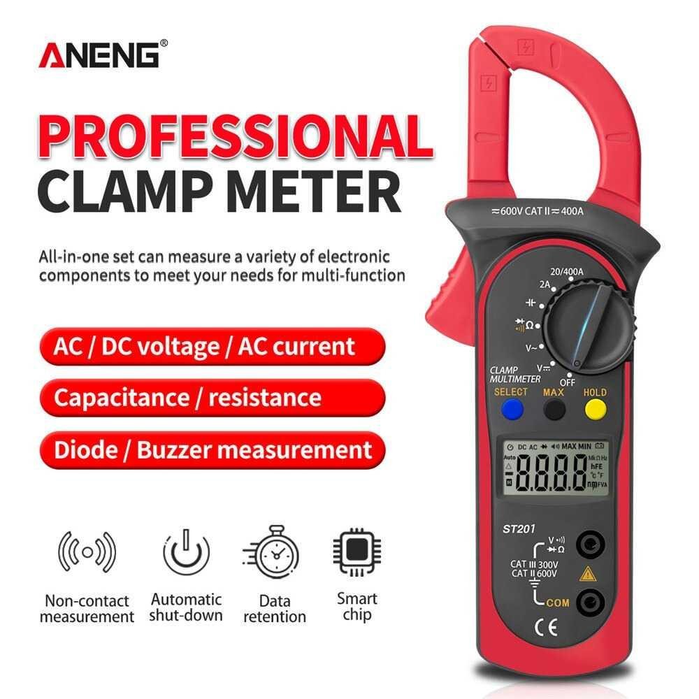 Jual ANENG Digital Multimeter Voltage Tester Clamp AC/DC - ST201, Alat ...
